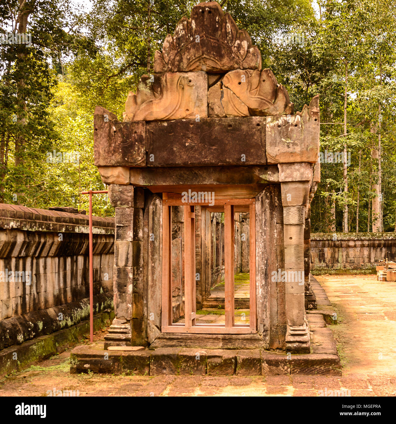 Part of the Ta Keo, a temple-mountain, in Angkor (Cambodia). It was the ...