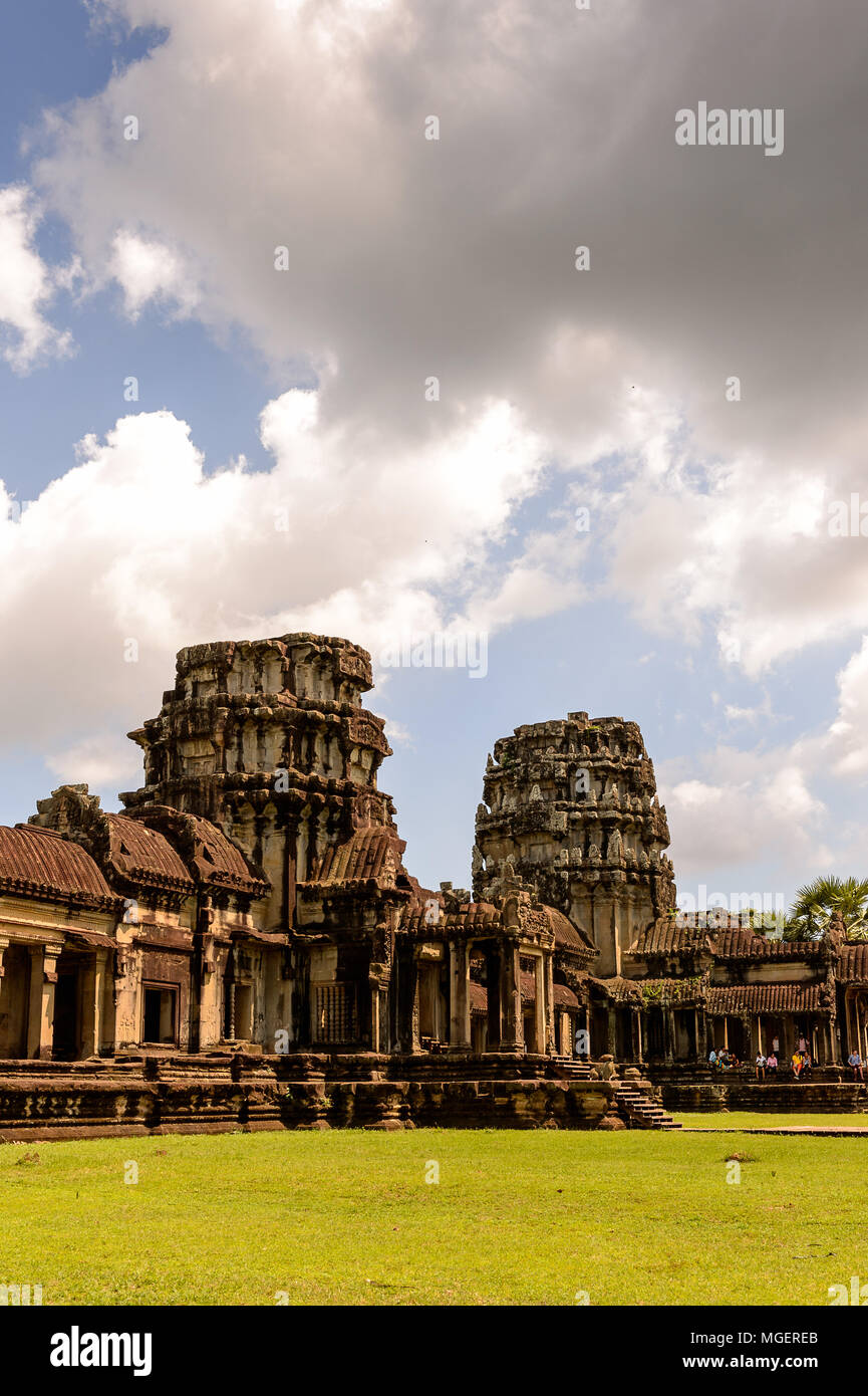 Angkor Wat (Temple City), a Buddhist, temple complex in Cambodia and ...