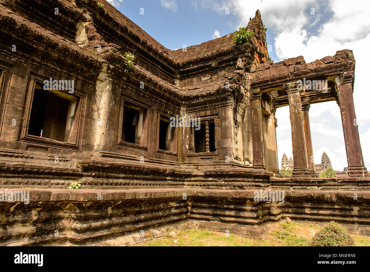 Khmer architecture of the Angkor Wat Territory in Cambodia Stock Photo ...