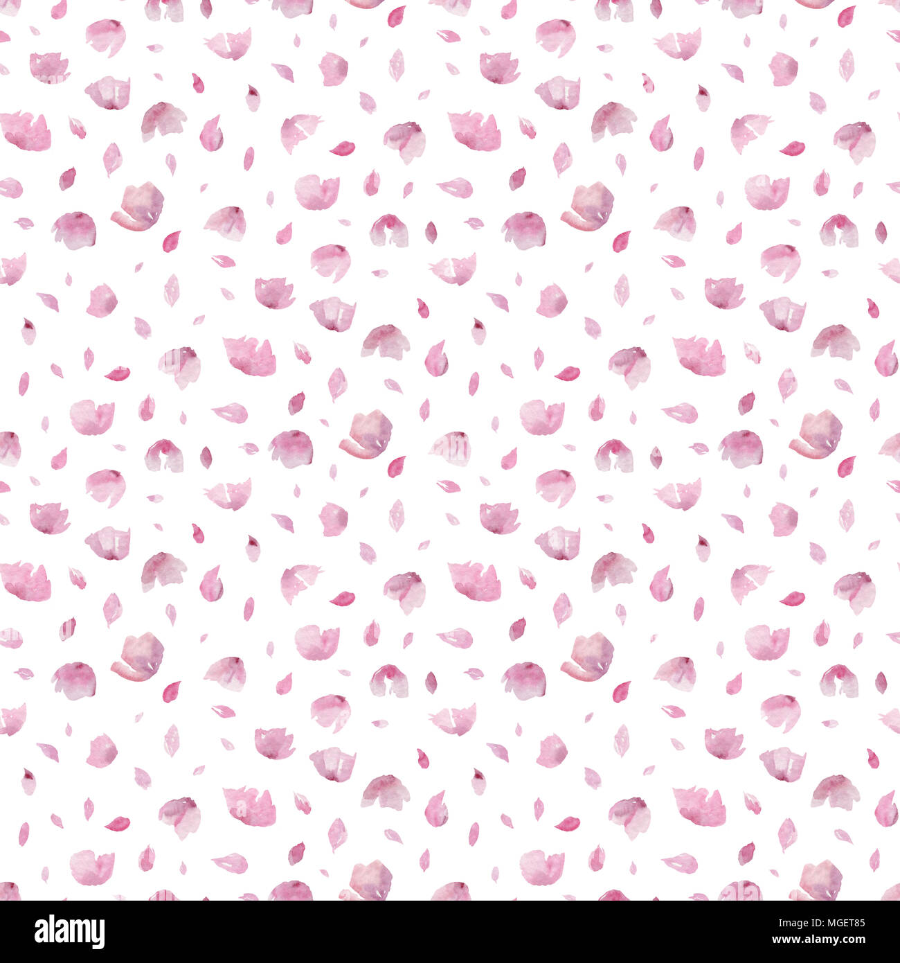 Abstract Flowers, seamless pattern. Hand painted Watercolor botanical ...
