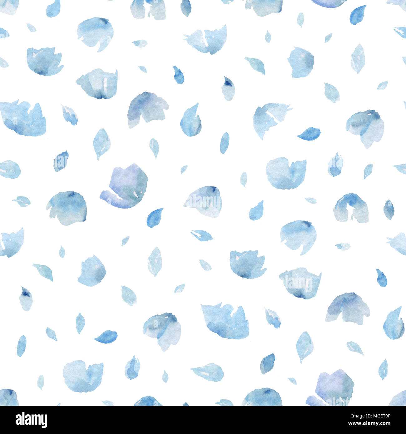 Abstract Flowers, seamless pattern. Hand painted Watercolor botanical ...