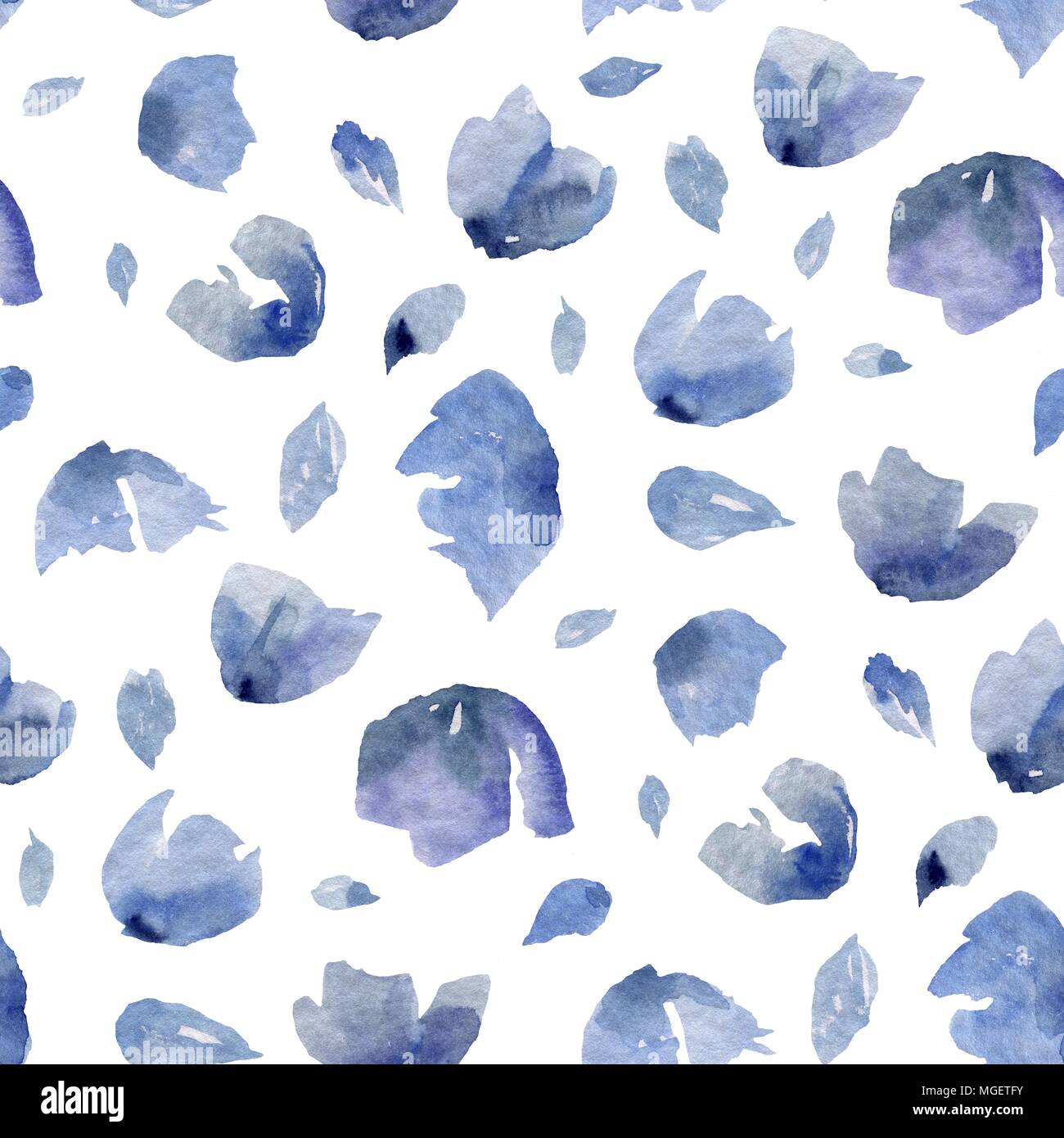 Abstract Flowers, seamless pattern. Hand painted Watercolor botanical ...
