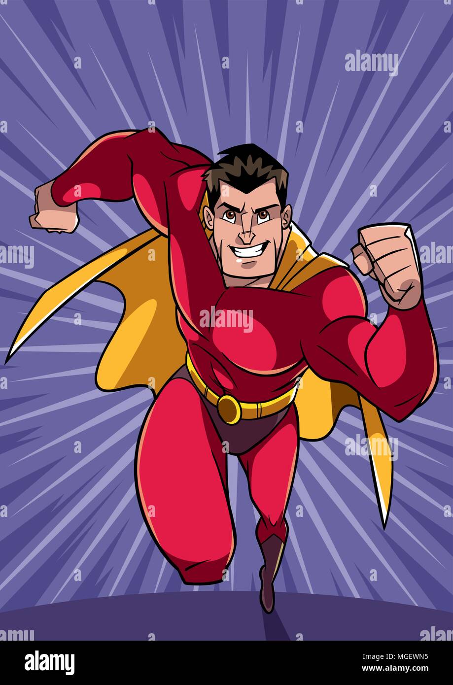 Superhero Running Fast Stock Vector Image & Art - Alamy