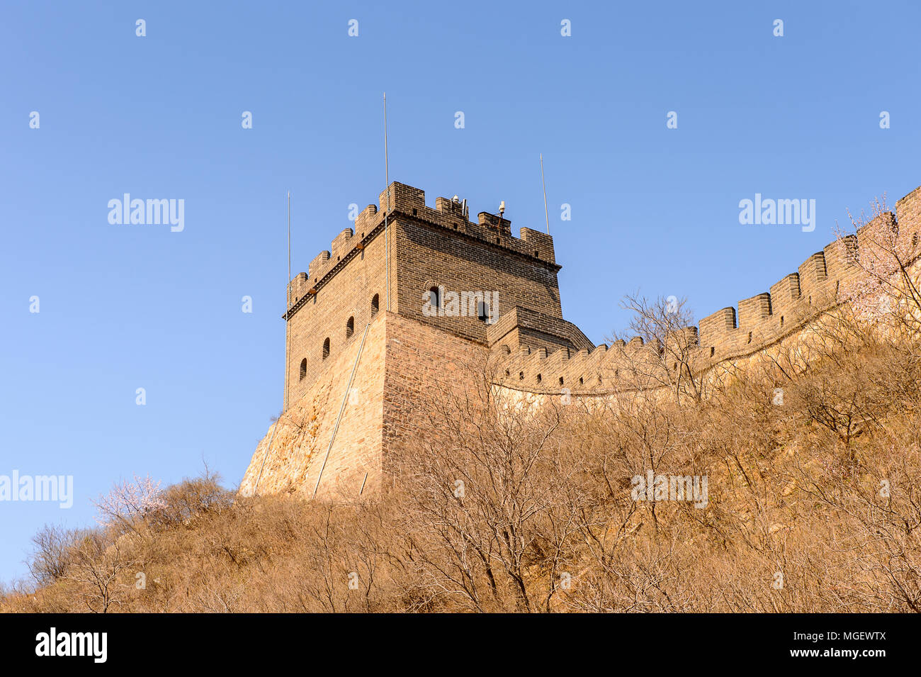 Fortress at the Great Wall of China. One of the Seven Wonders of the ...