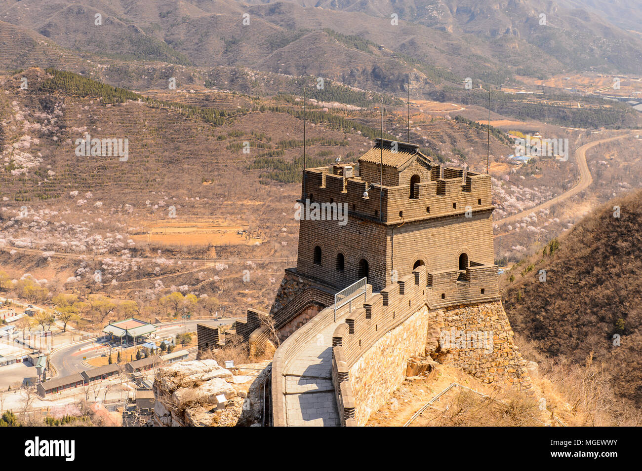 Fortress at the Great Wall of China. One of the Seven Wonders of the ...