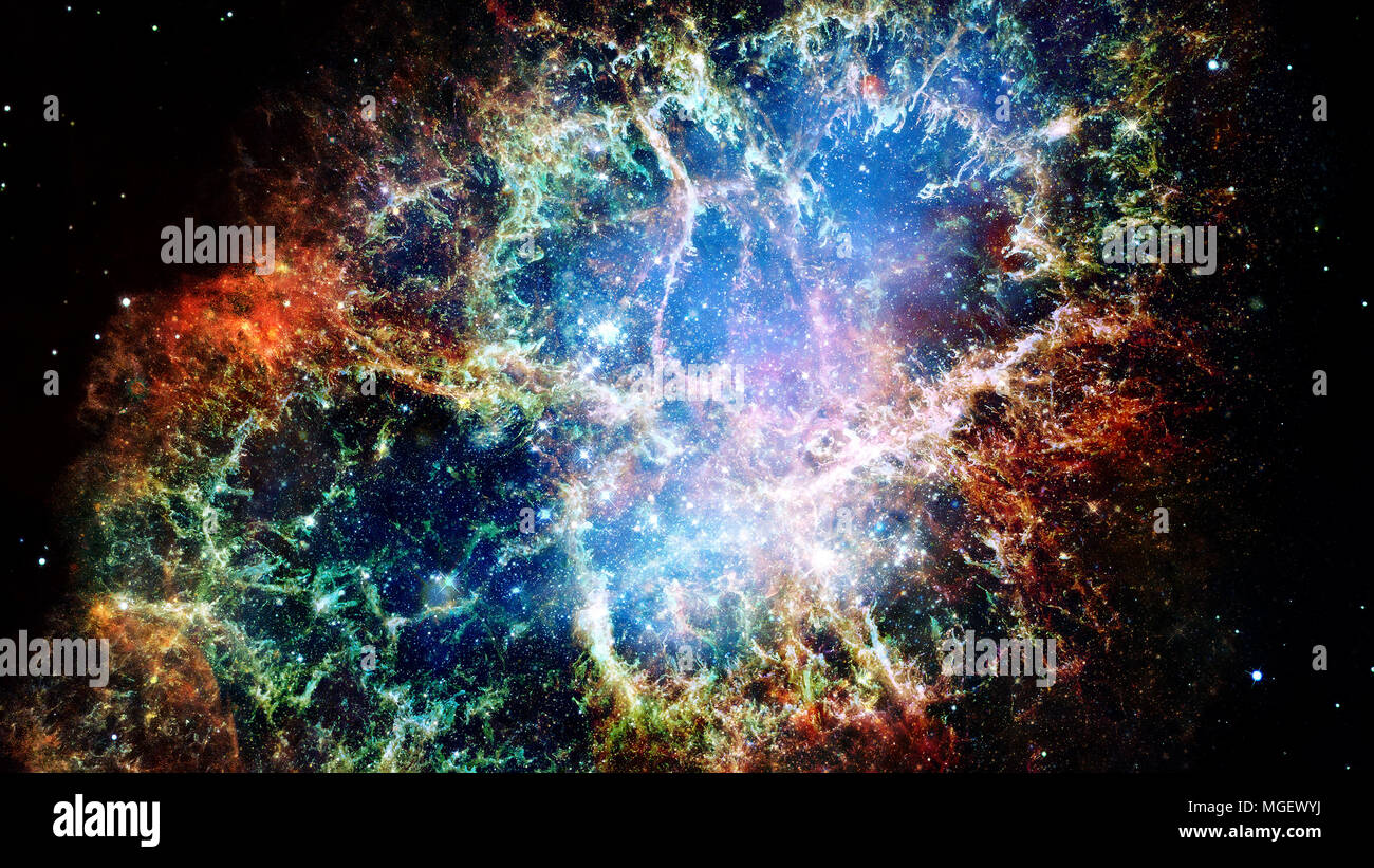 Cosmic galaxy background with nebula, stardust and bright shining stars ...