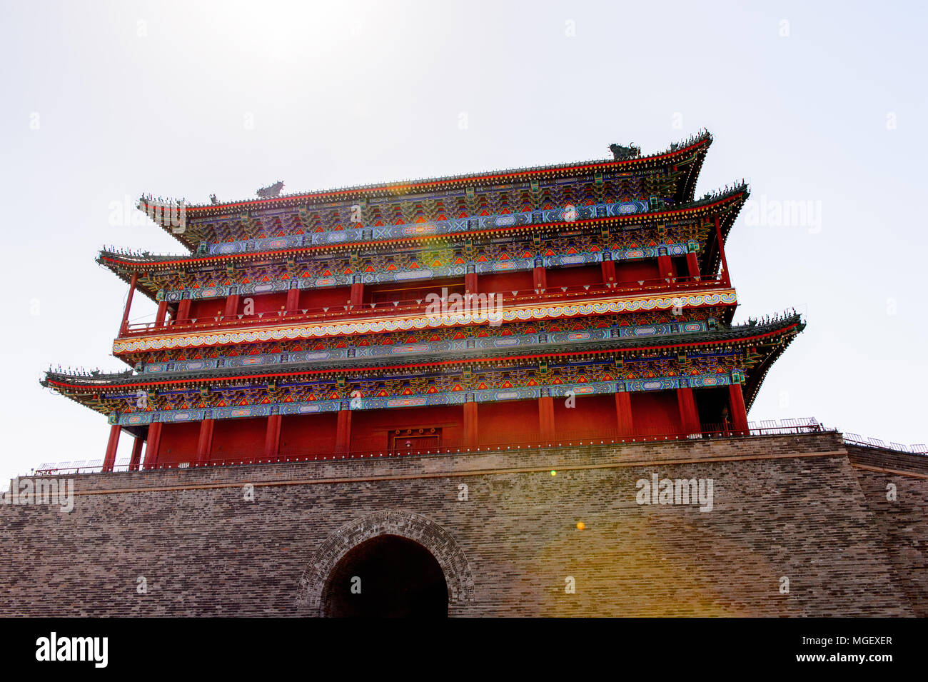 Zhengyangmen Gatehouse at the Tiananmen Square (Gate of Heavenly Peace ...