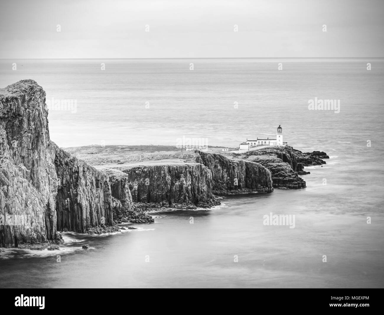 Neist Point Lighthouse In Isle Of Skye Scotland
