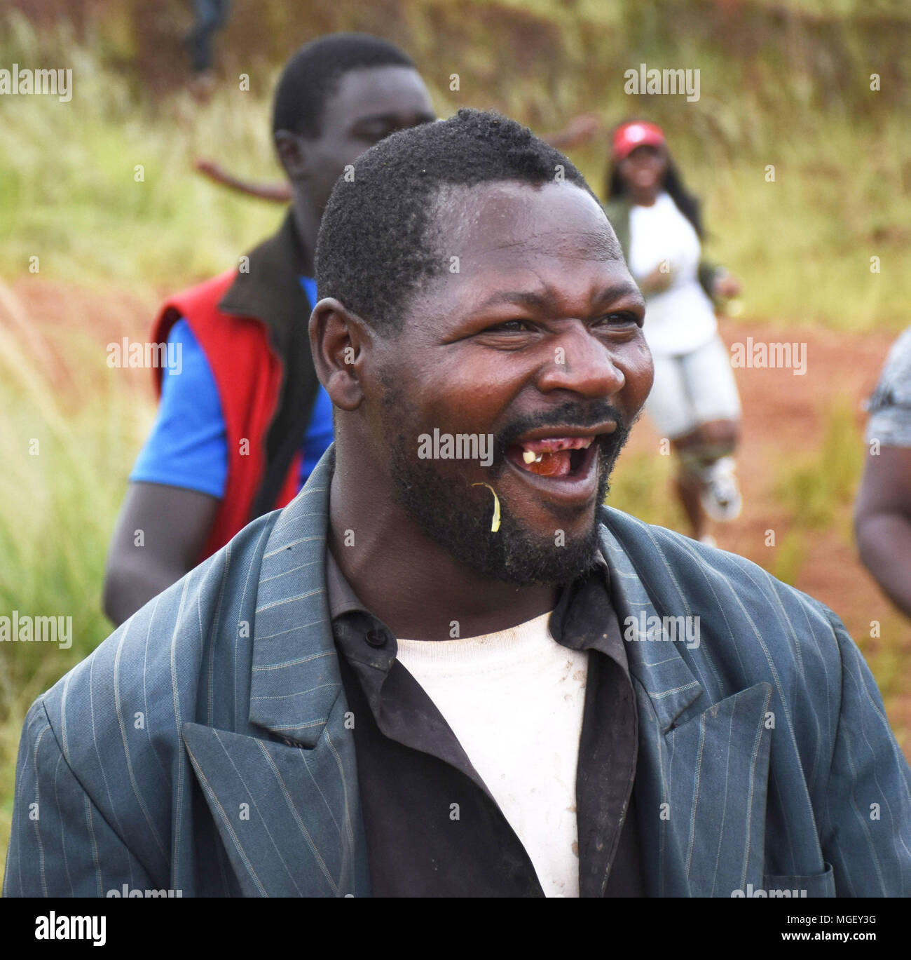 A rally fan thrilled by action during the Enduro Challenge in Uganda ...