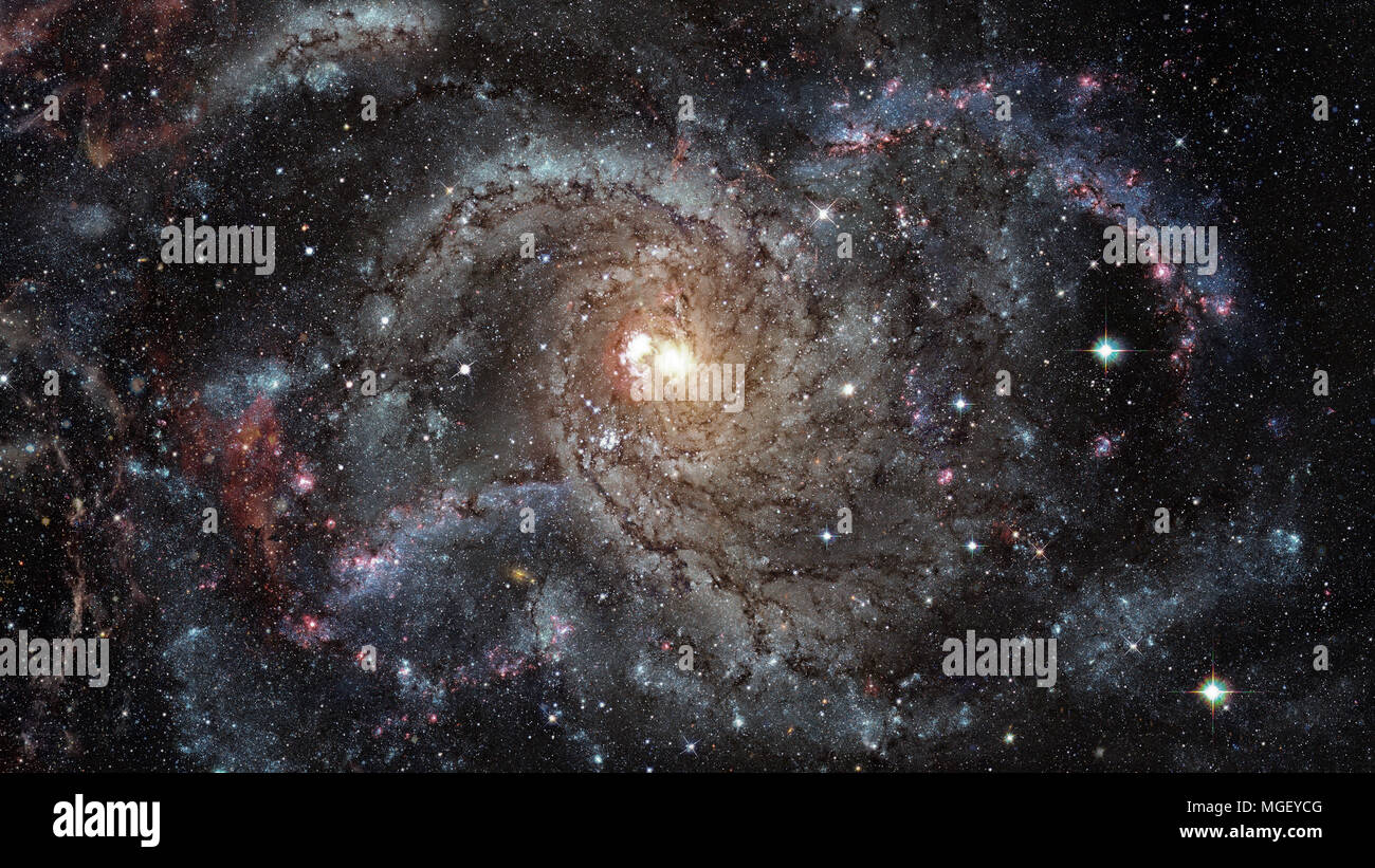 Spiral galaxy in space. Elements of this image furnished by NASA Stock ...