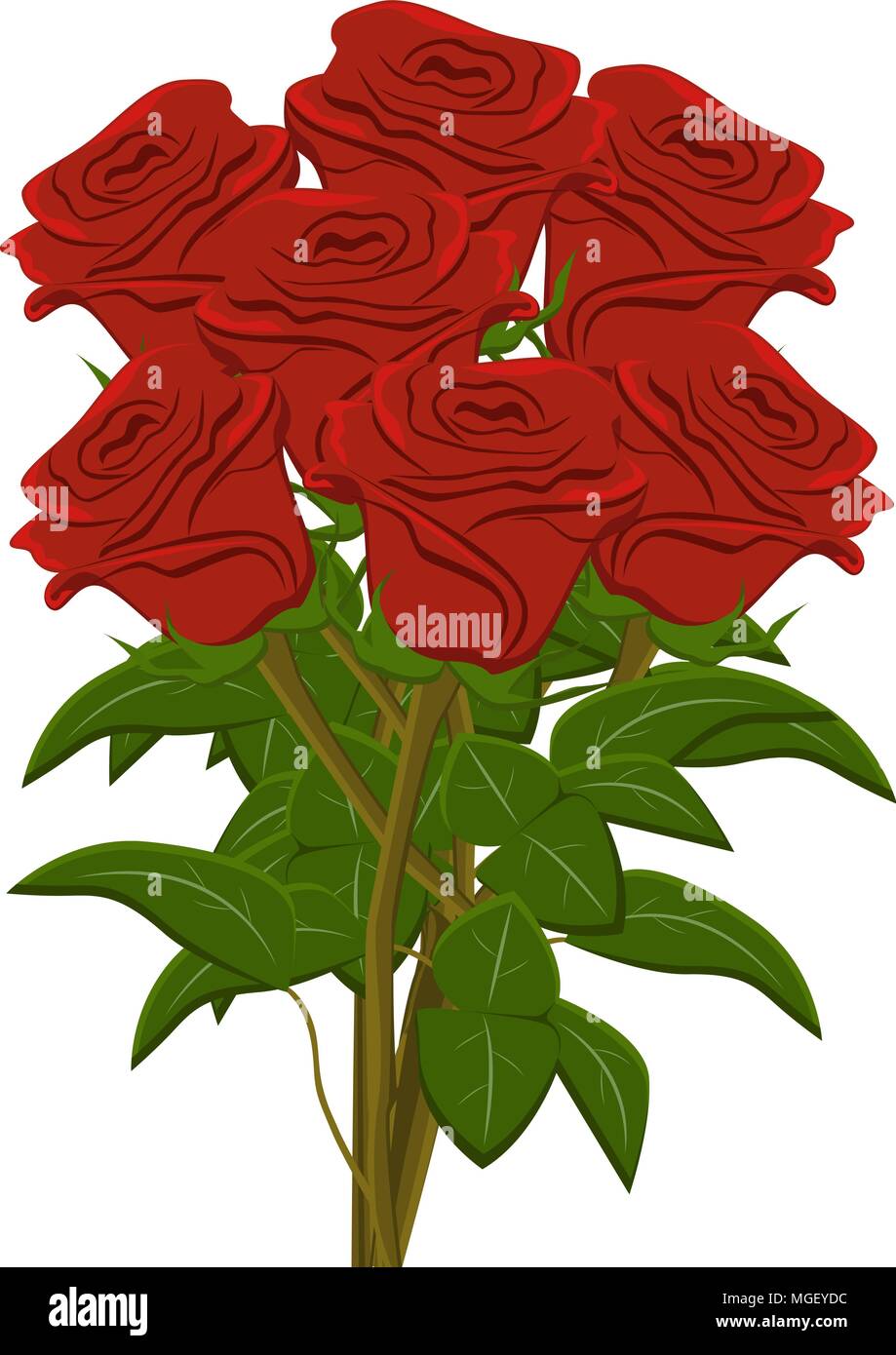 Beautiful large flower red Stock Vector Images - Alamy