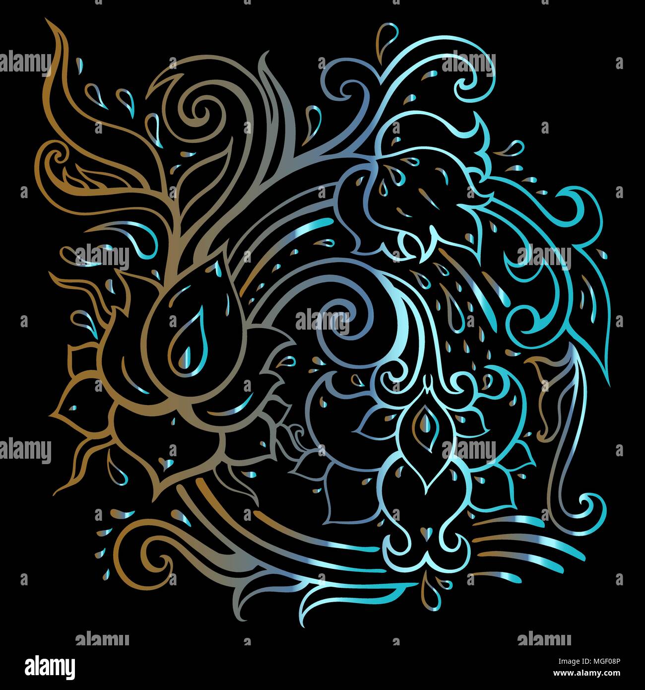 Paisley. Hand Drawn Boho ornament. Vector illustration Stock Vector ...