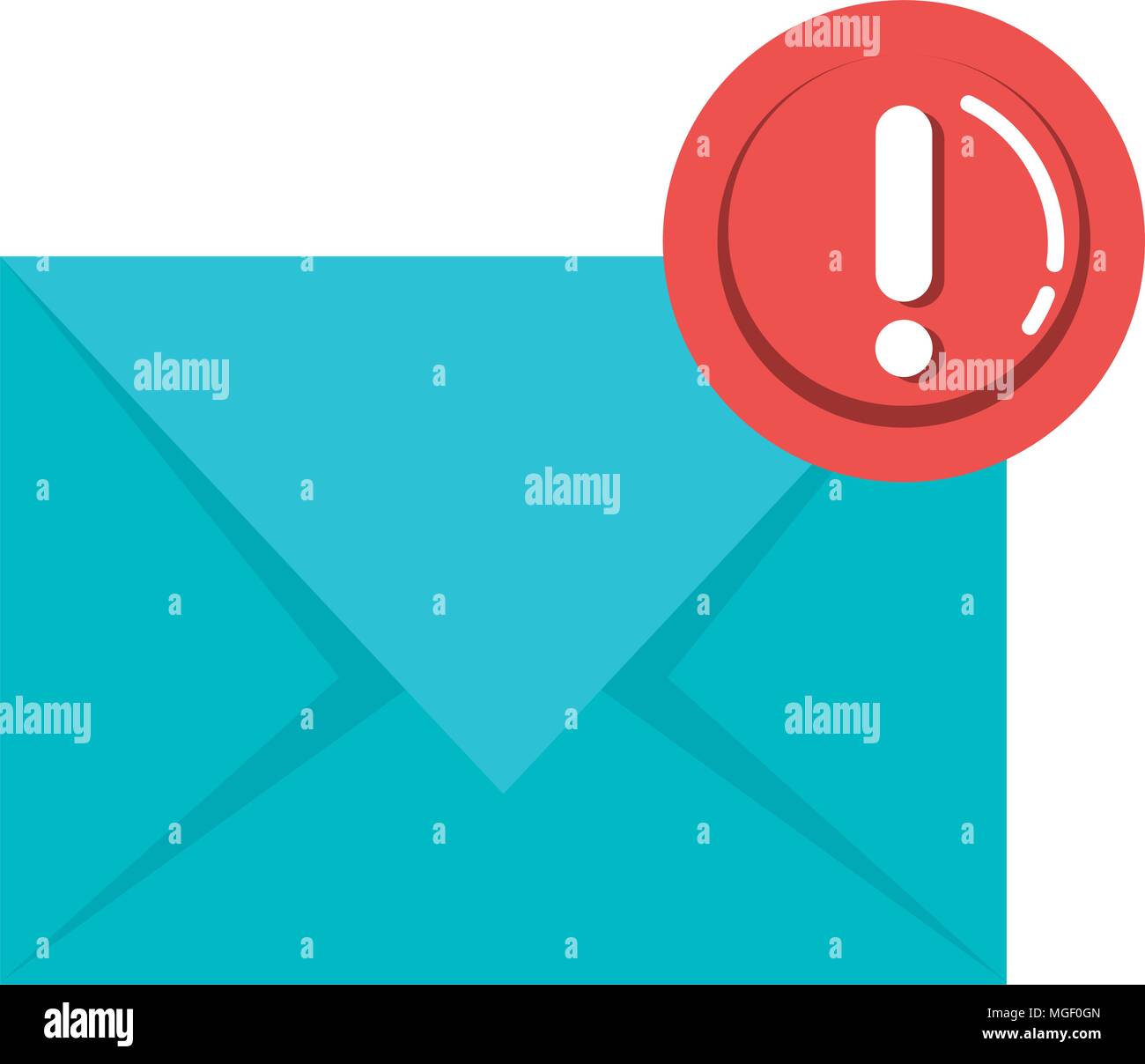 envelope mail with alert symbol Stock Vector Image & Art - Alamy