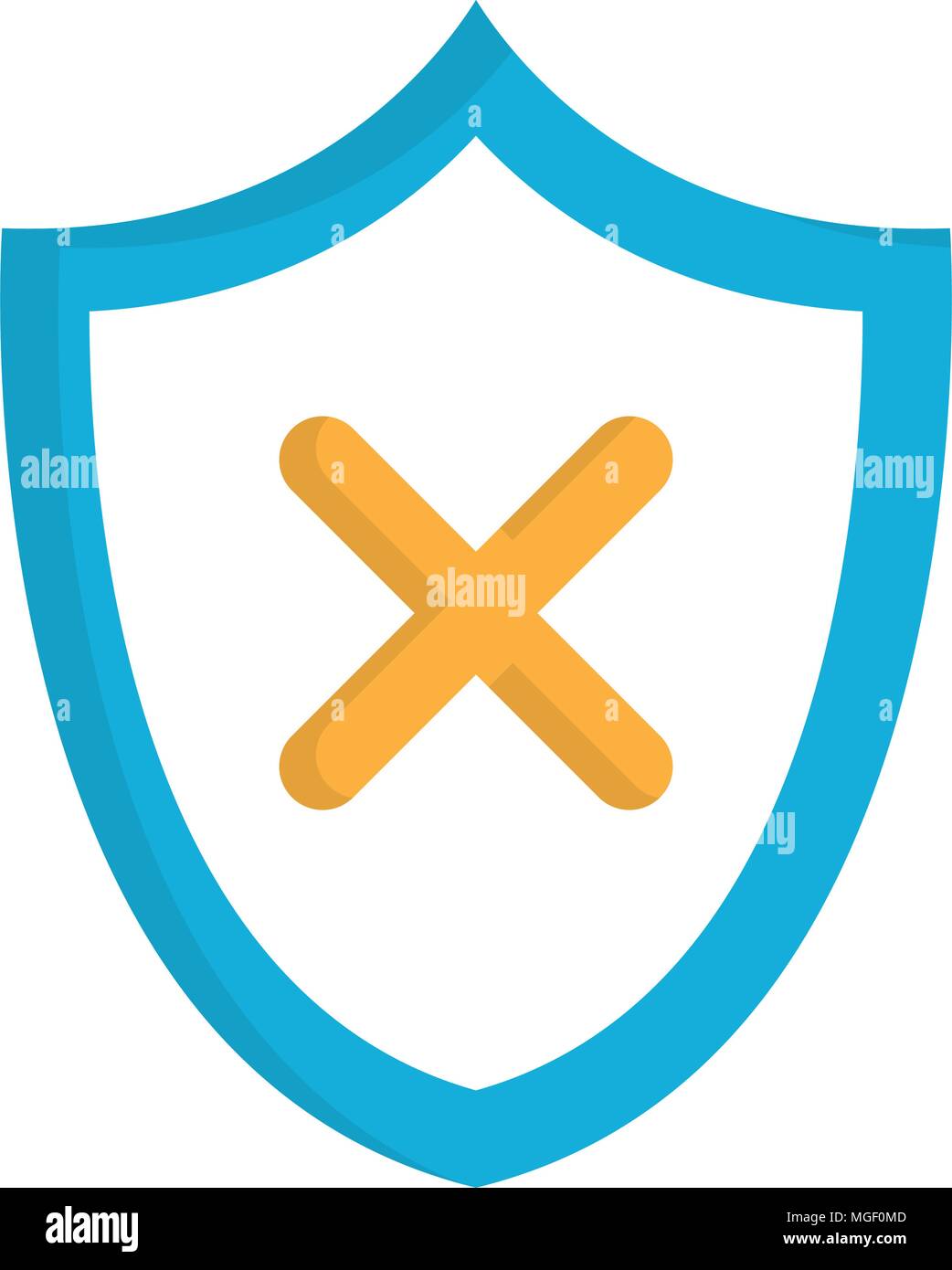 shield with X icon Stock Vector Image & Art - Alamy