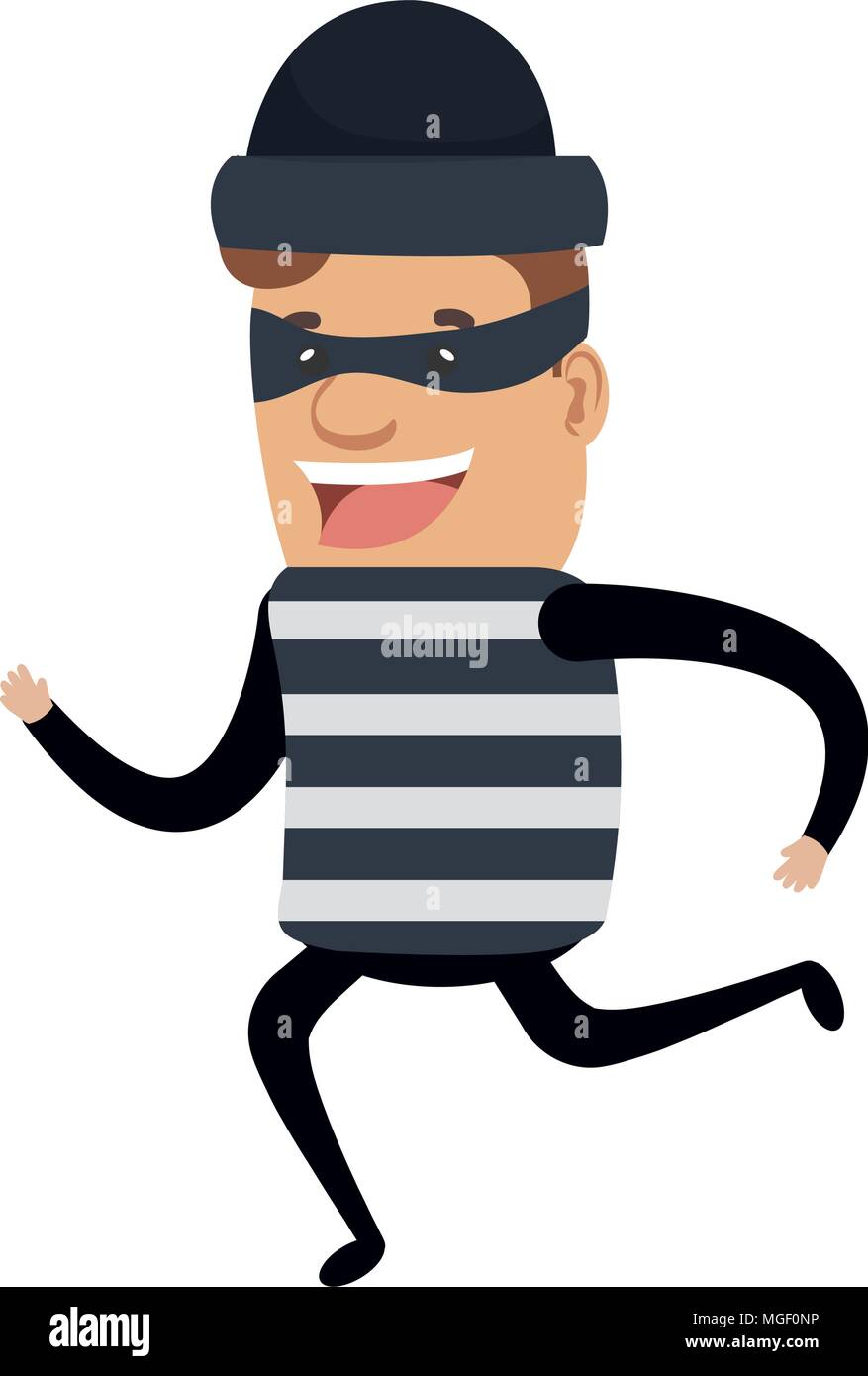 Cartoon burglar running Stock Vector Images - Alamy