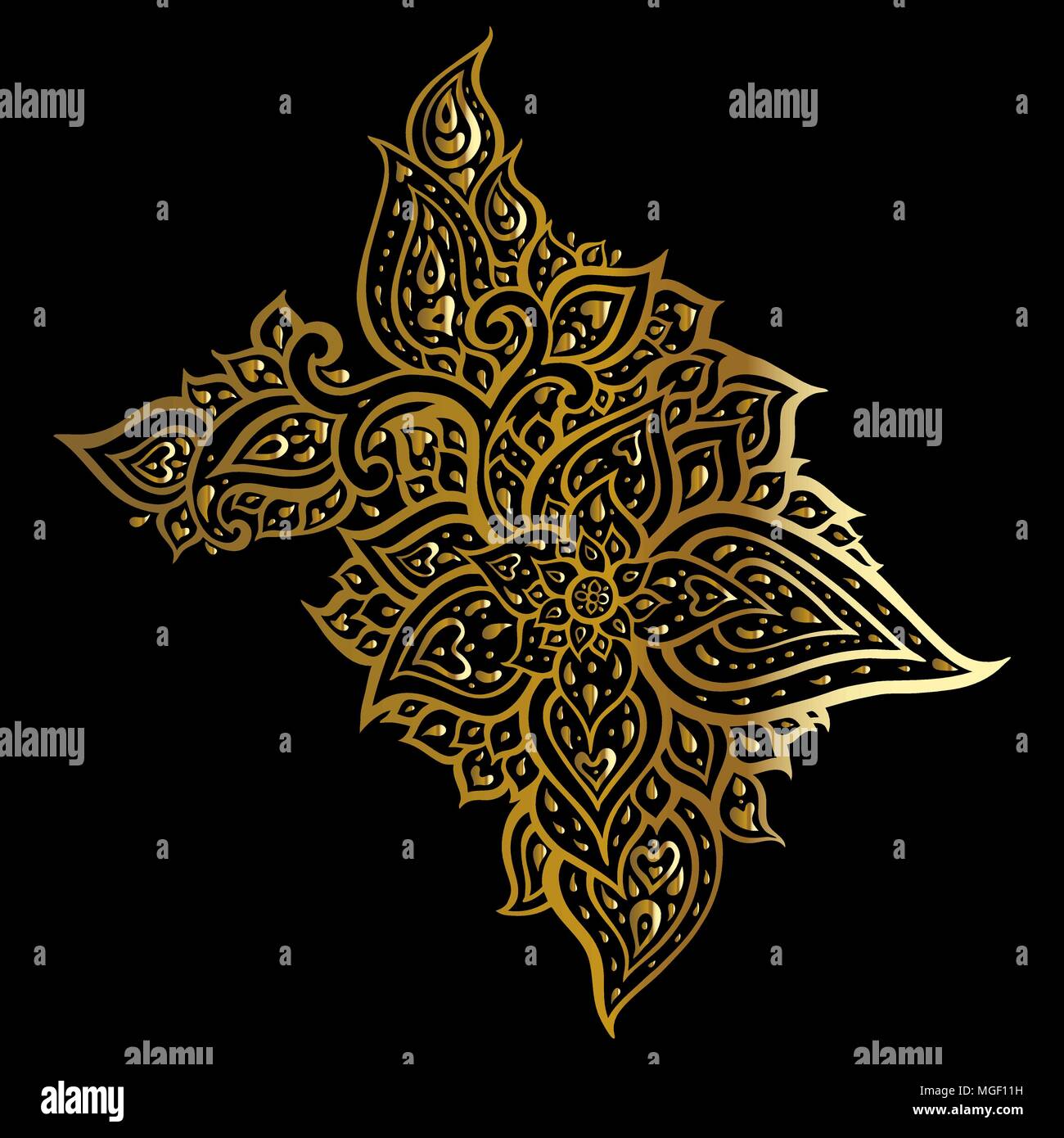 Paisley. Hand Drawn Boho ornament. Vector illustration Stock Vector ...