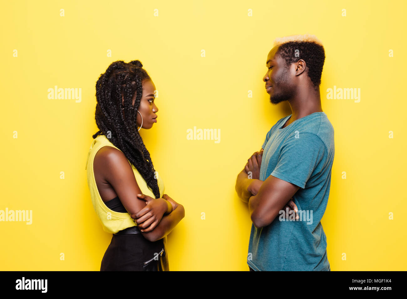 Angry frowning african american young hi-res stock photography and ...