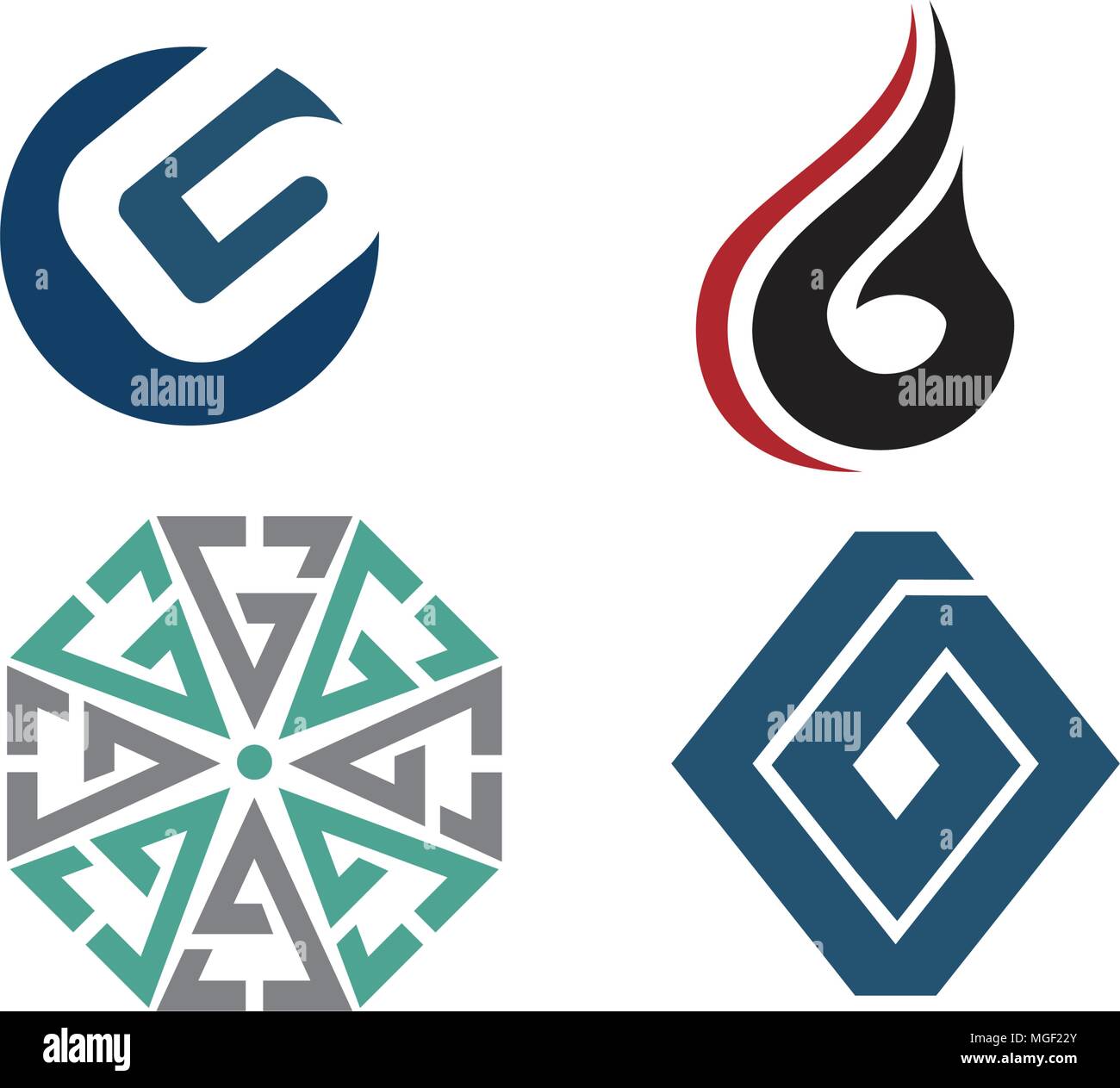 Logotype Modern Template Set Stock Vector Image & Art - Alamy