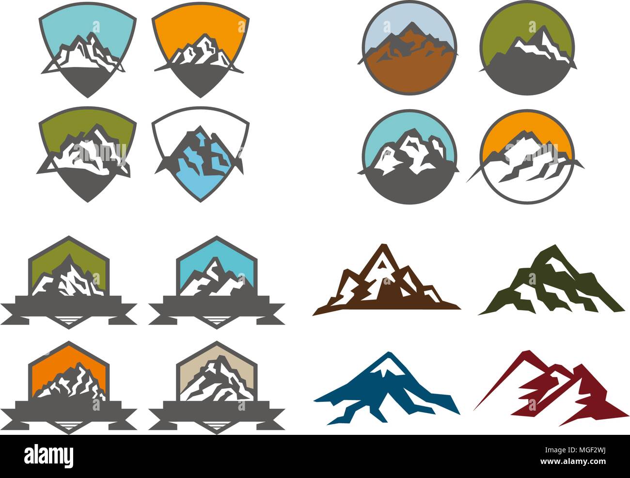 Mountain Design Template Set Stock Vector Image & Art - Alamy