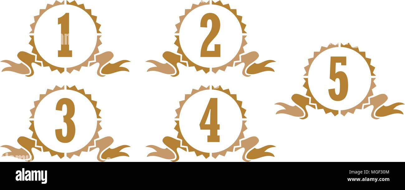 Best Quality Ribbon Number Set Stock Vector Image & Art - Alamy