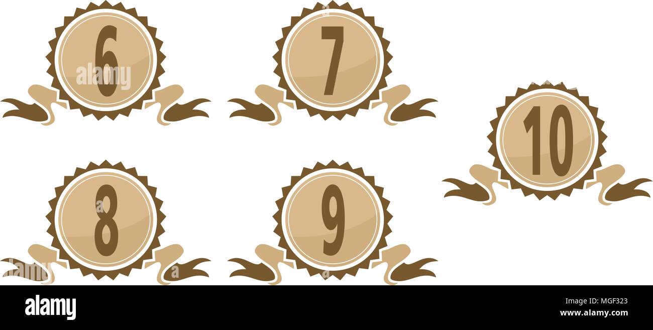 Best Quality Ribbon Number Set Stock Vector Image & Art - Alamy