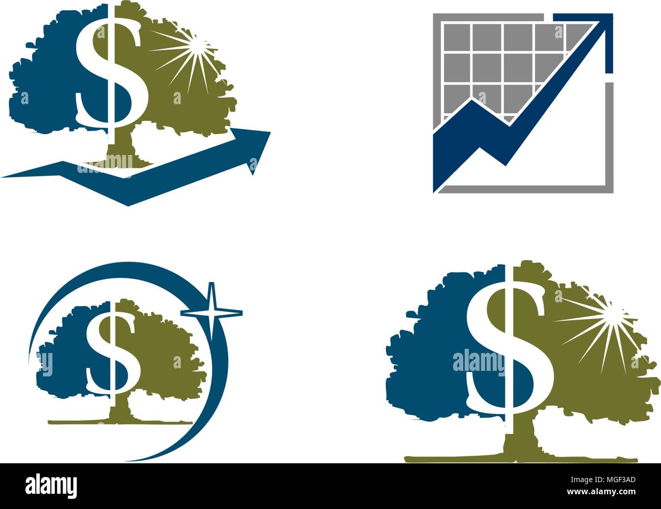 Money Tree Template Set Stock Vector Image & Art - Alamy