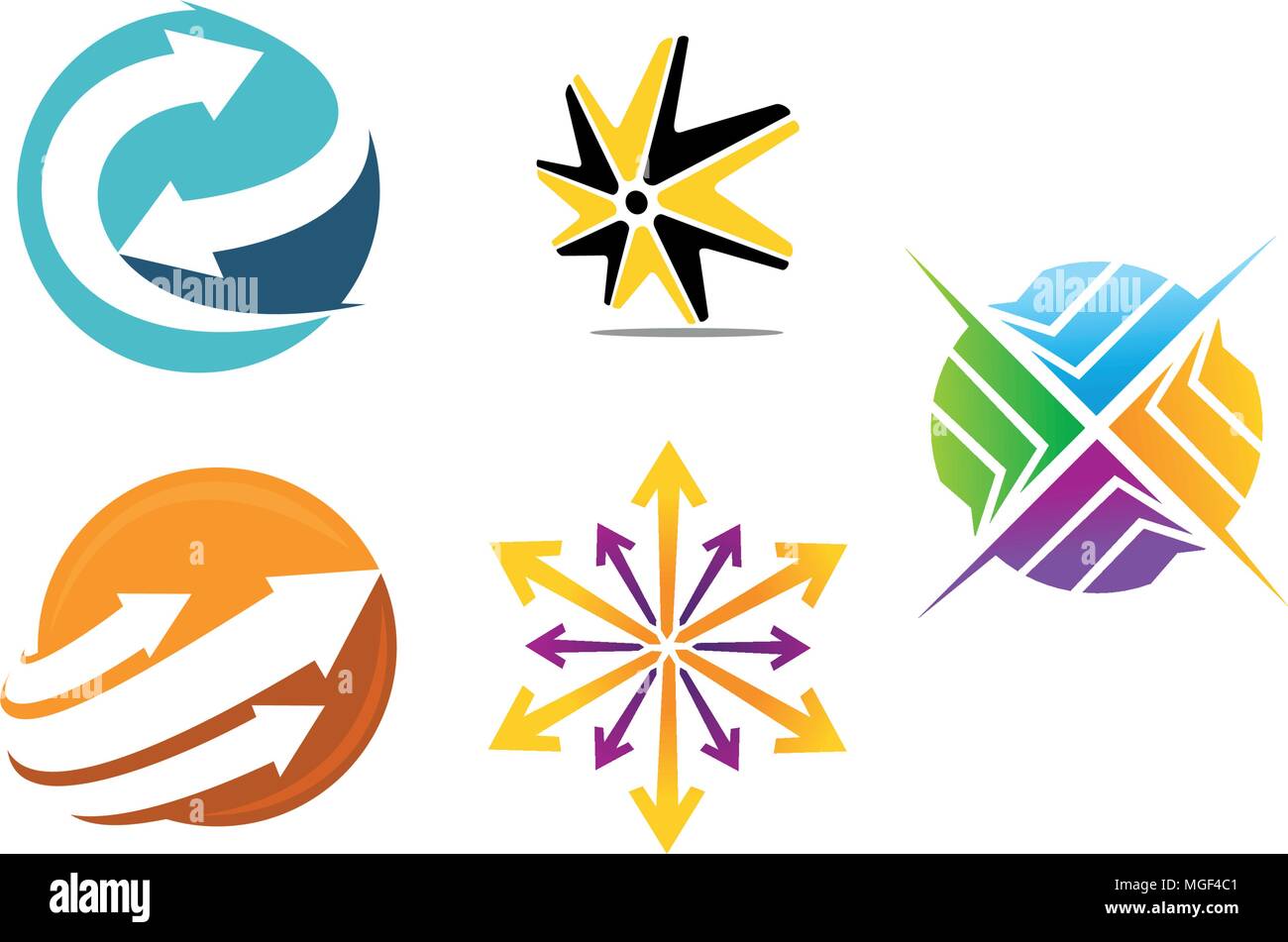 Arrow Marketing Distribution Set Stock Vector Image & Art - Alamy