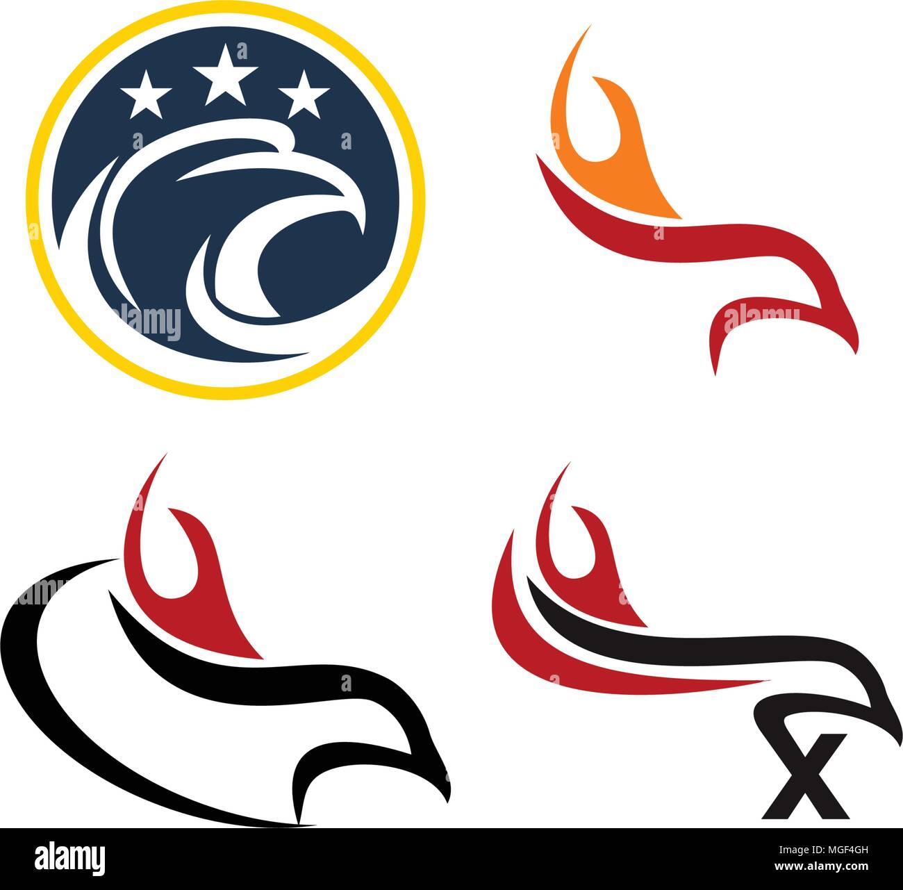 Eagle Template Design Set Stock Vector Image & Art - Alamy