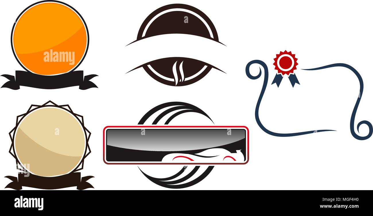 Template Emblem Blank Set Stock Vector Image & Art - Alamy