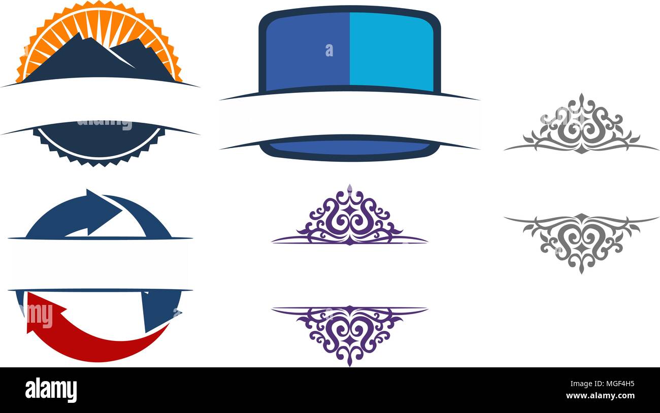 Template Emblem Blank Set Stock Vector Image & Art - Alamy