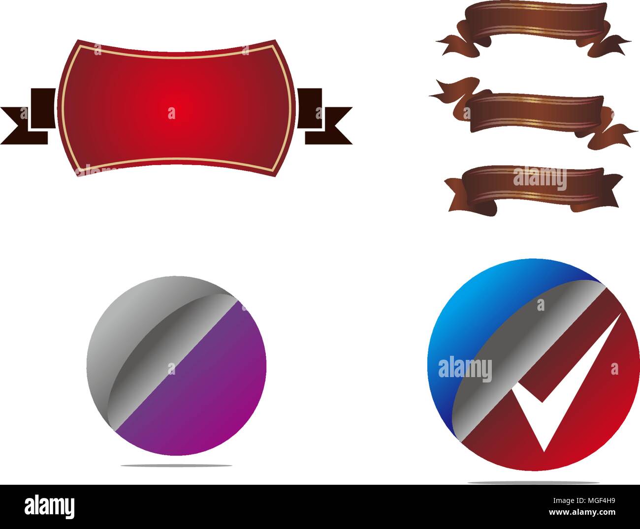 Template Emblem Blank Set Stock Vector Image & Art - Alamy