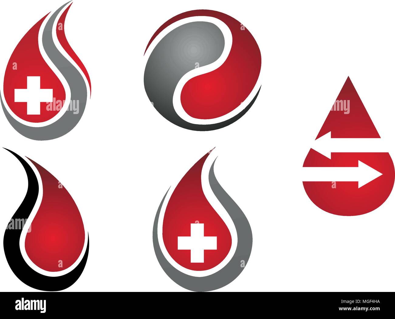 Blood with Cross Health Set Stock Vector Image & Art - Alamy