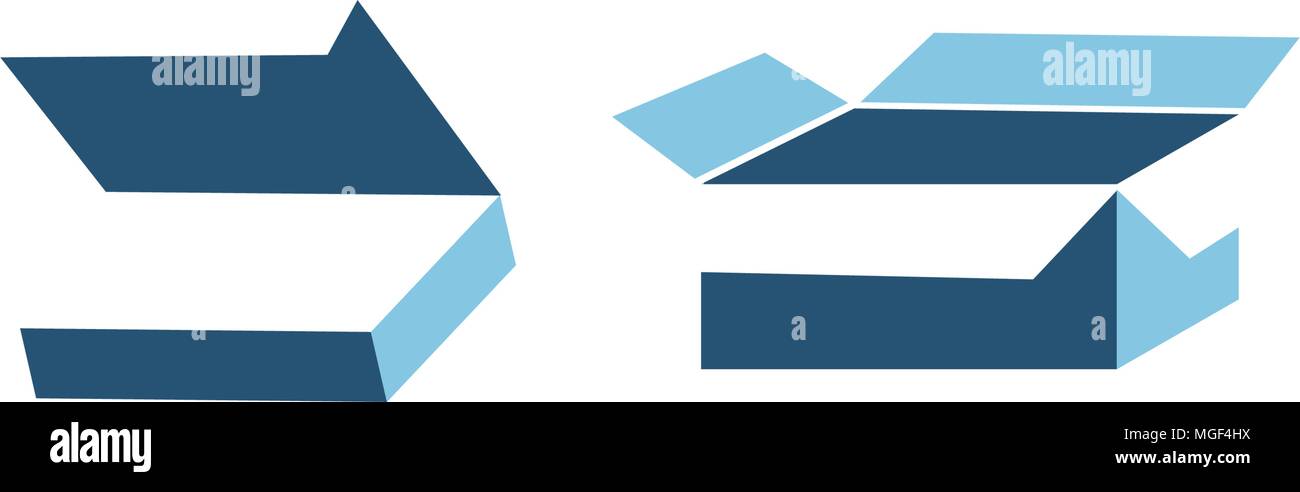 Box Open Template Set Stock Vector Image & Art - Alamy