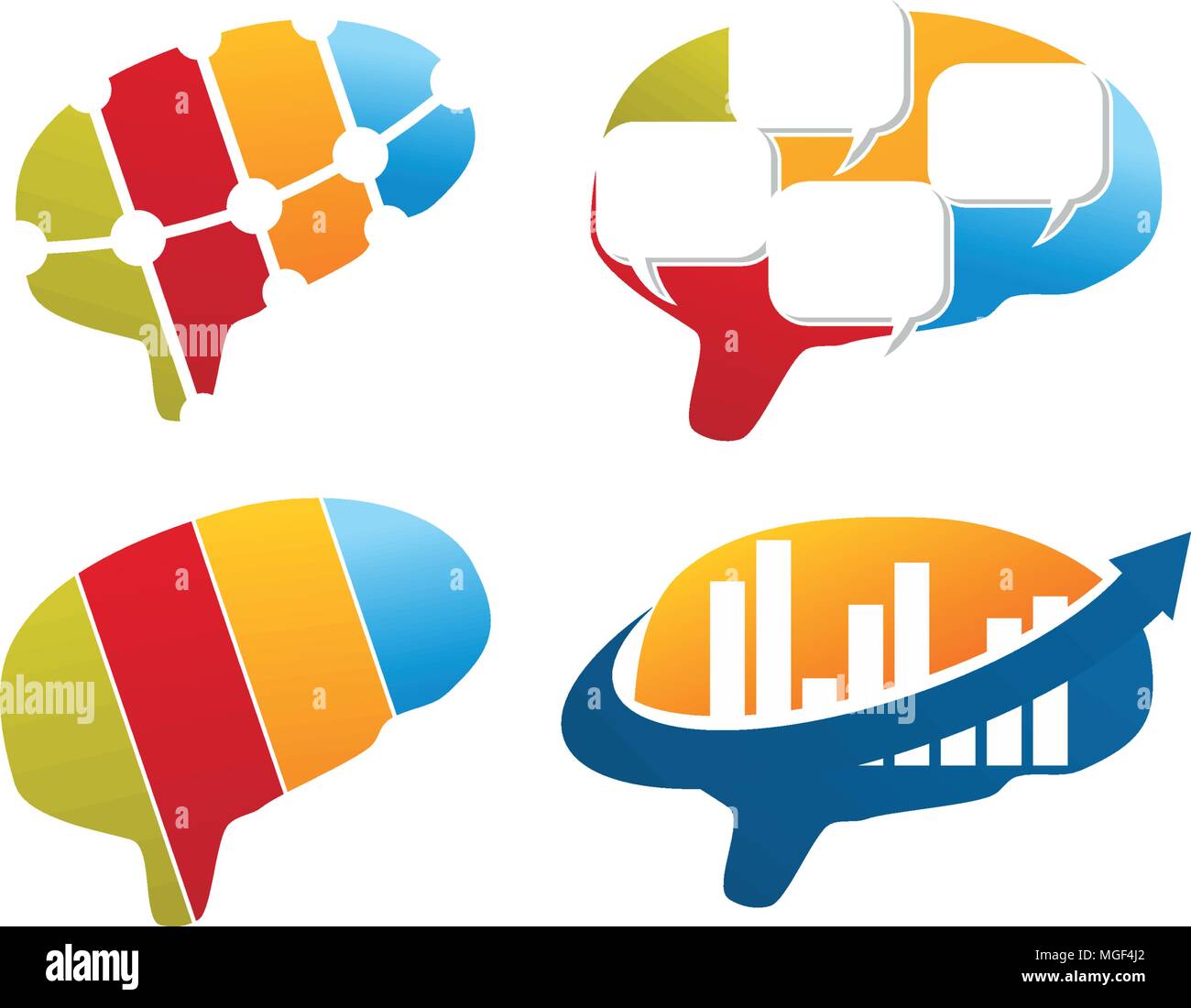 Brain Vector Template Set Stock Vector Image & Art - Alamy