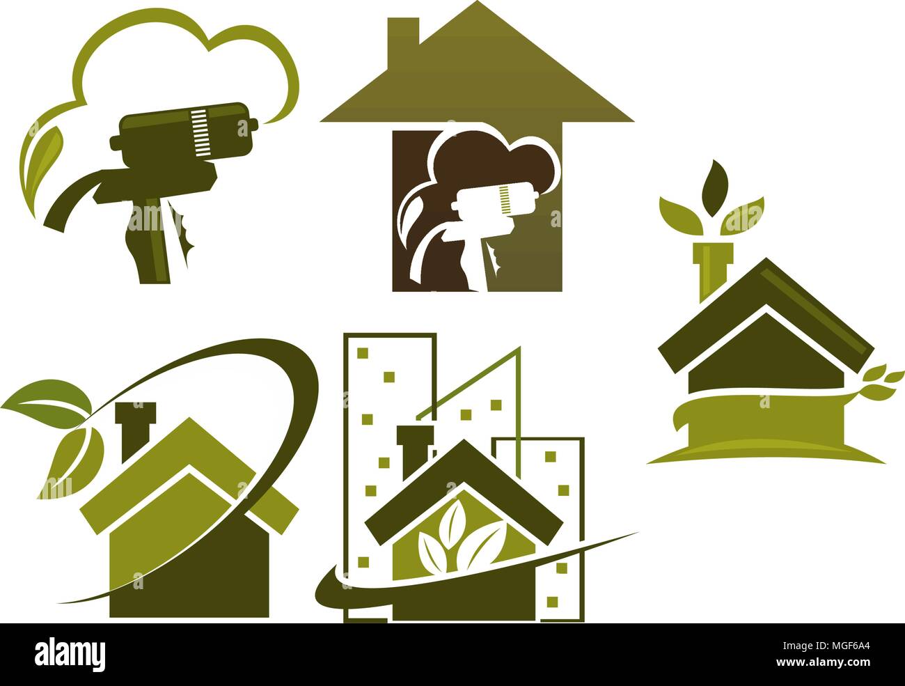 Installing insulation Stock Vector Images - Alamy