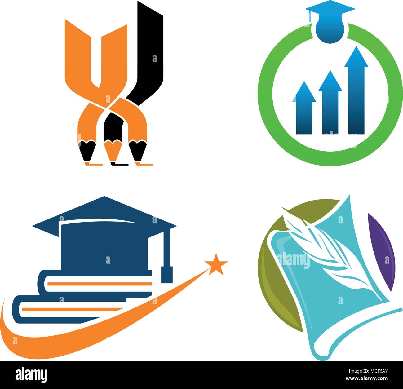 Education Vector Template Set Stock Vector Image & Art - Alamy
