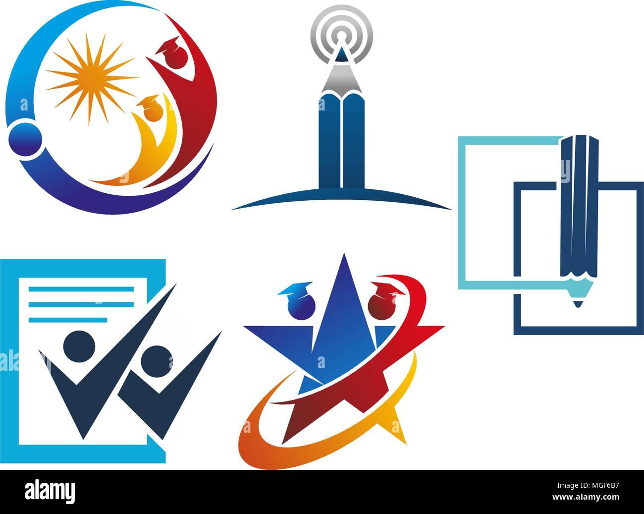 Education Vector Template Set Stock Vector Image & Art - Alamy