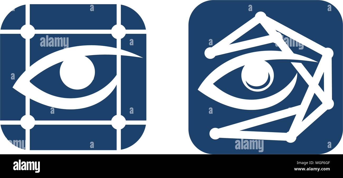 Scan button icon set Stock Vector Images - Alamy