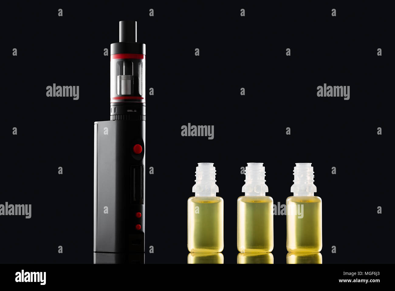 electronic cigarette and liquids Stock Photo - Alamy