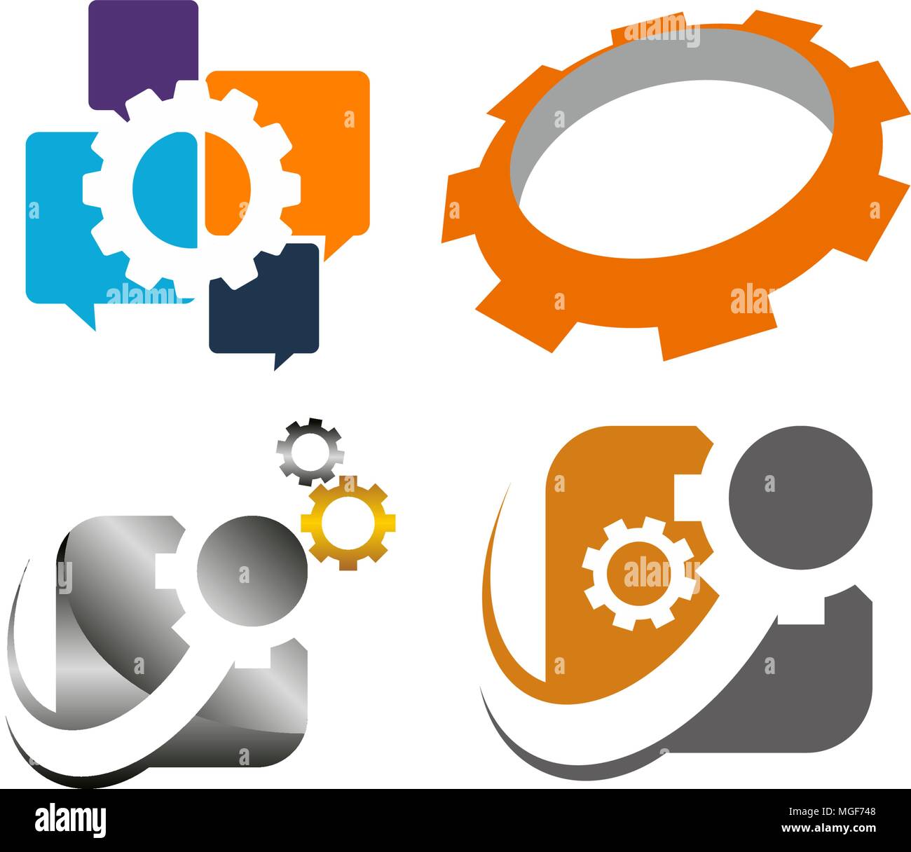 Gear Template icon Set Stock Vector Image & Art - Alamy