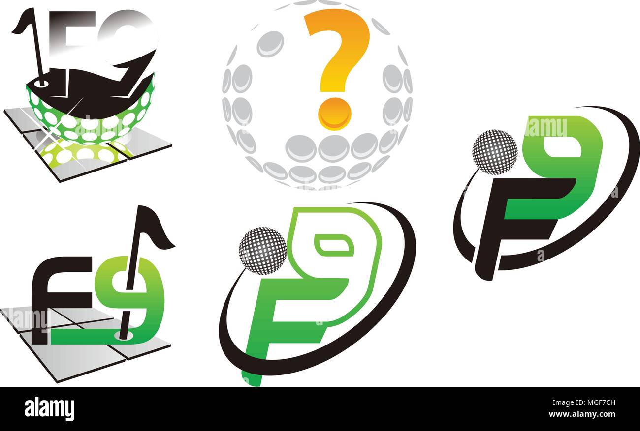 Golf Letter F 9 Set Stock Vector Image & Art - Alamy