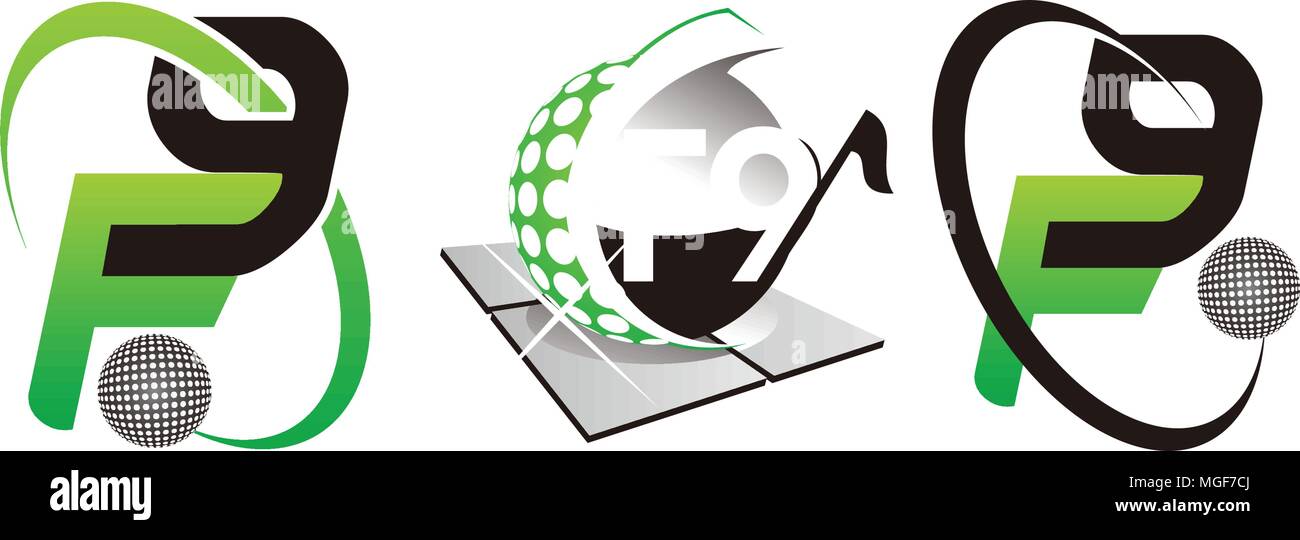Golf Letter F 9 Set Stock Vector Image & Art - Alamy