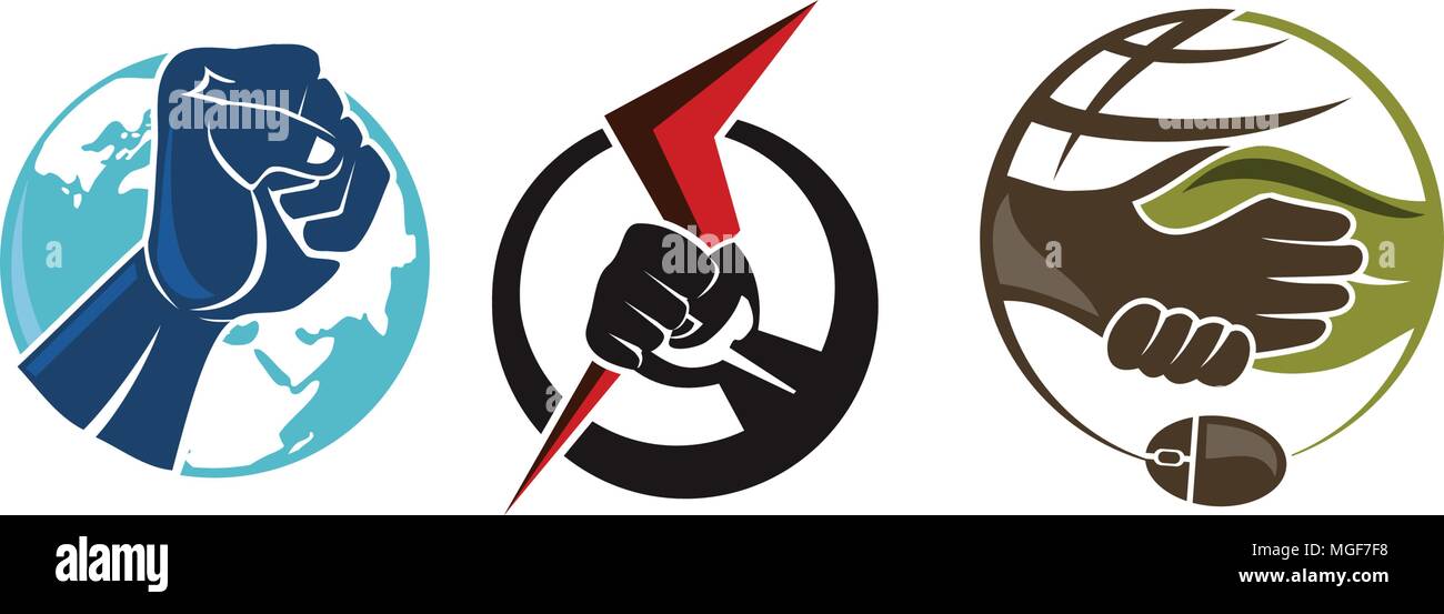 Hand Ribbon Template Set Stock Vector Image & Art - Alamy