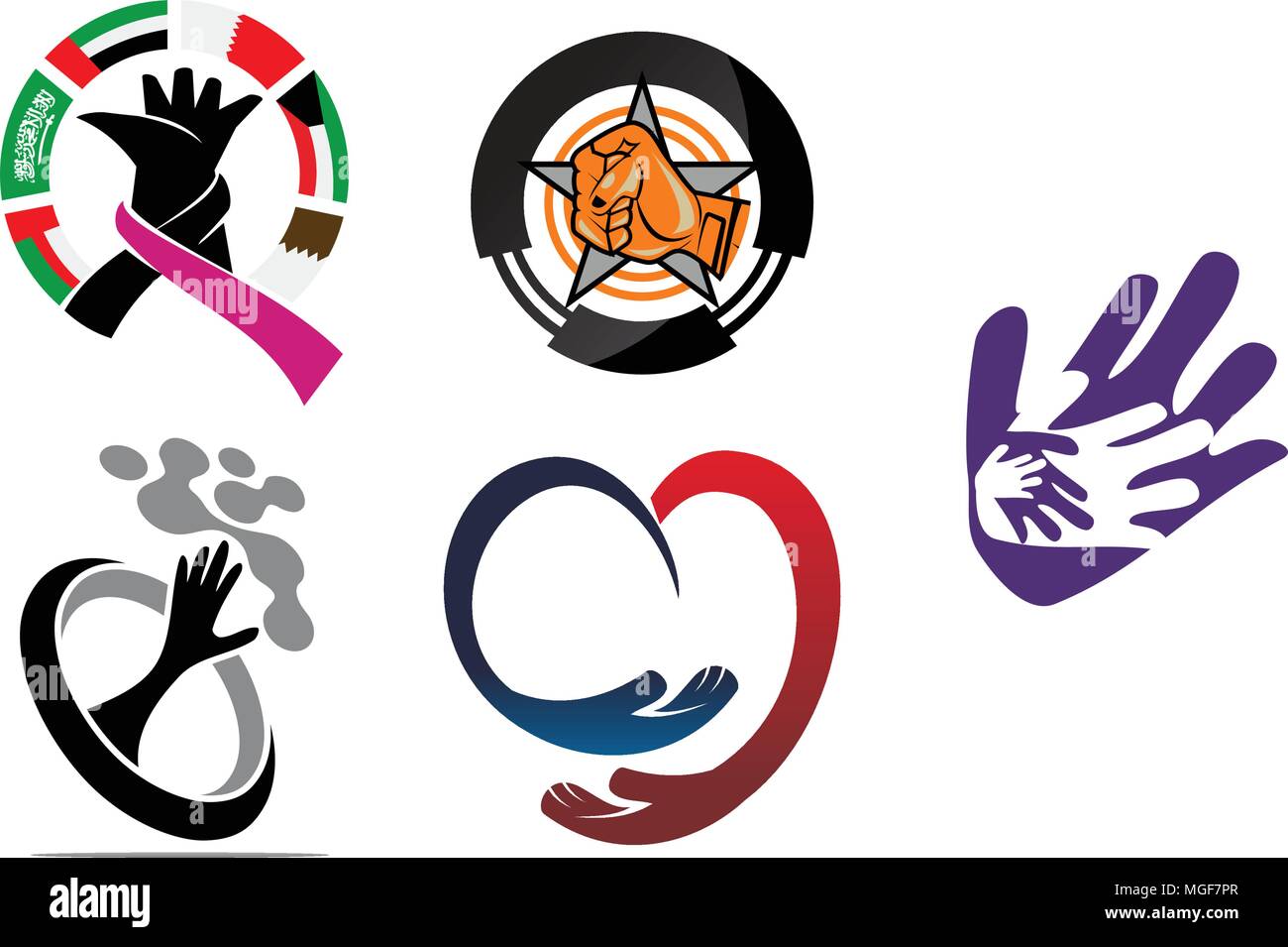 Hand Vector Template Set Stock Vector Image & Art - Alamy