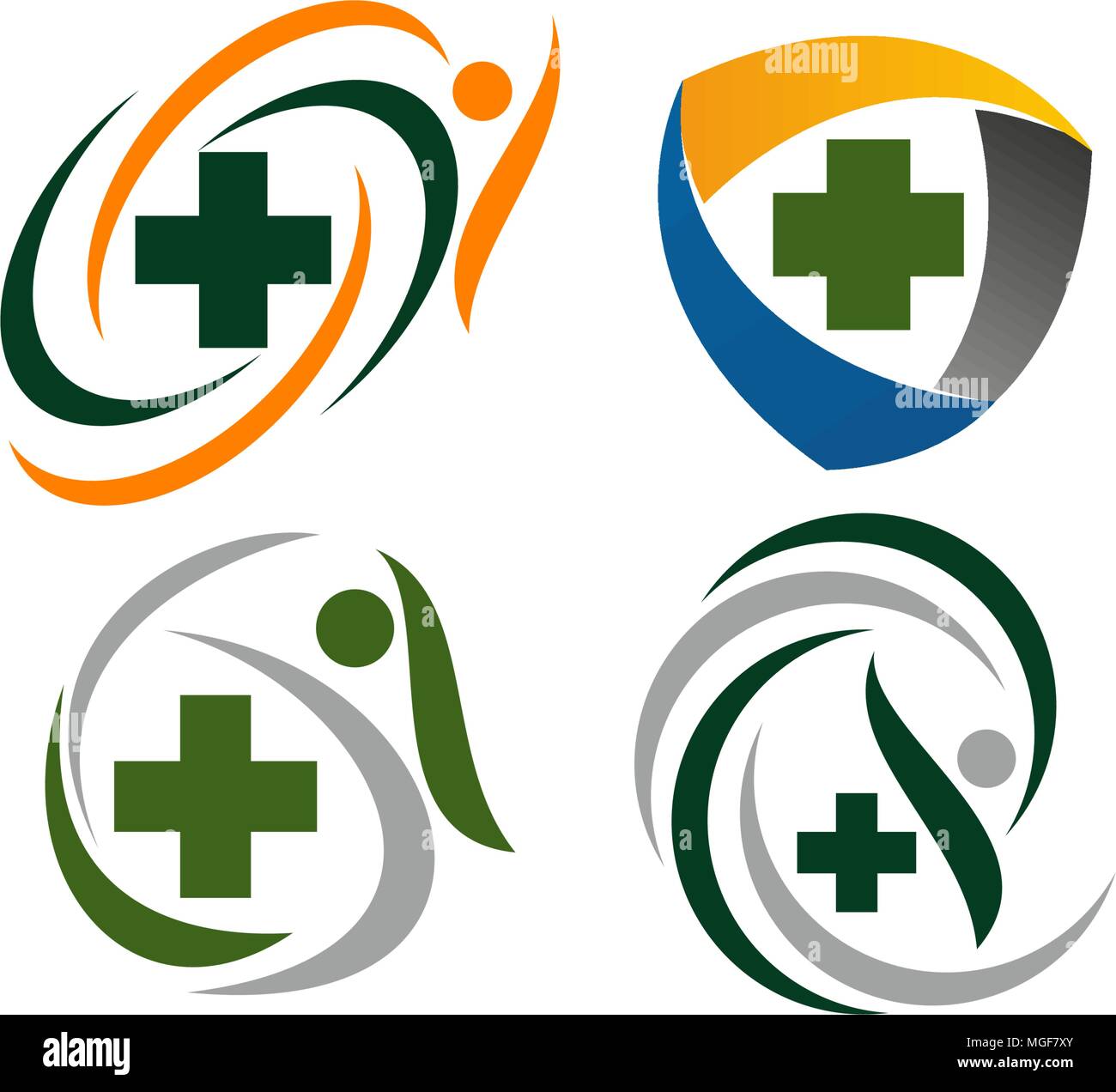 Health Center Template Set Stock Vector Image & Art - Alamy