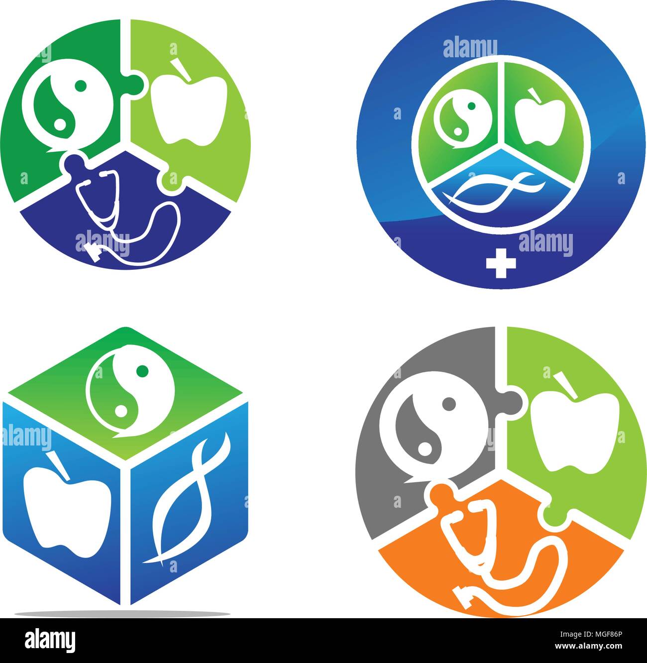 Healthy Care Synergy Set Stock Vector Image & Art - Alamy