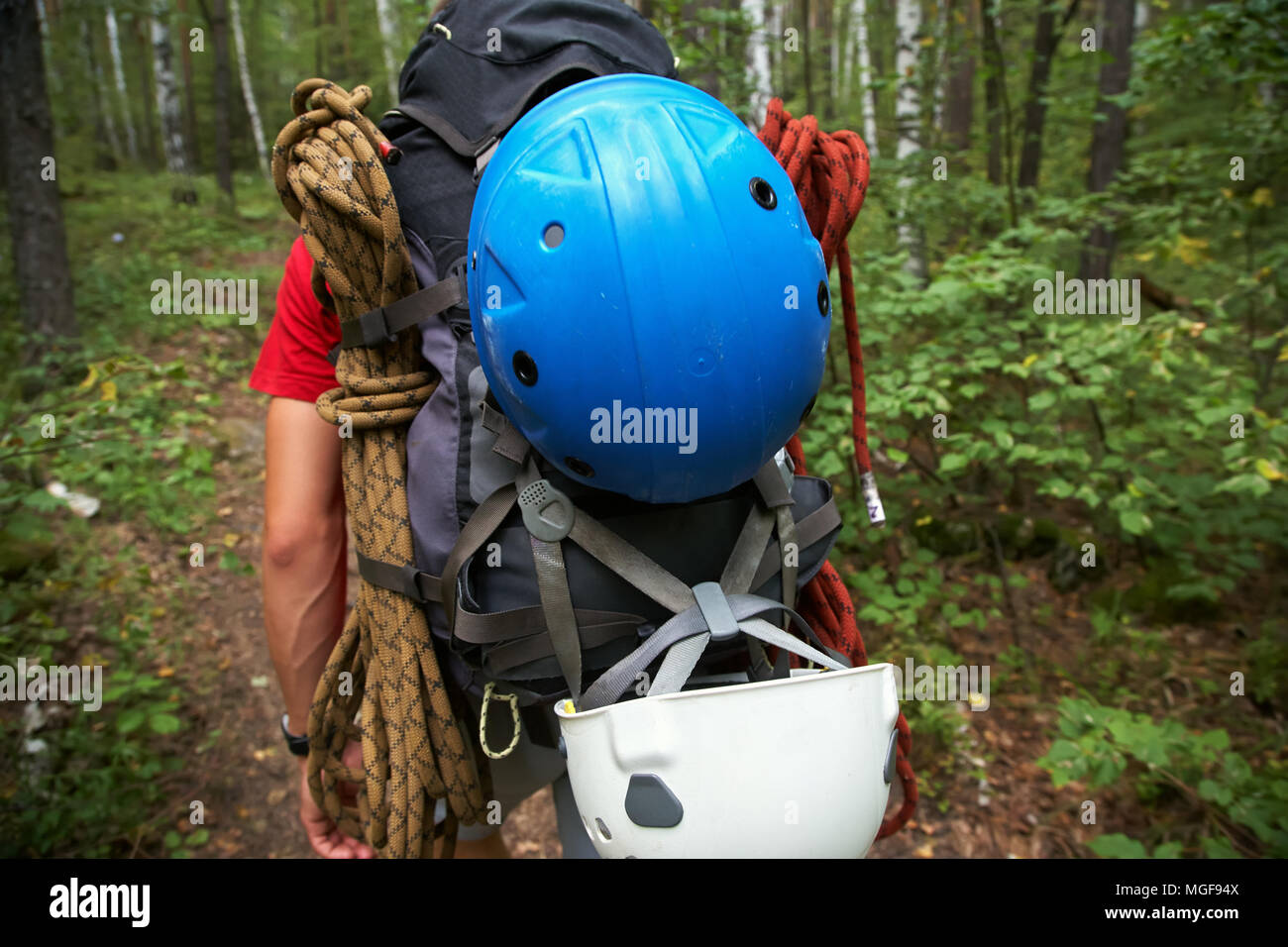 hiker with a backpack Stock Photo - Alamy
