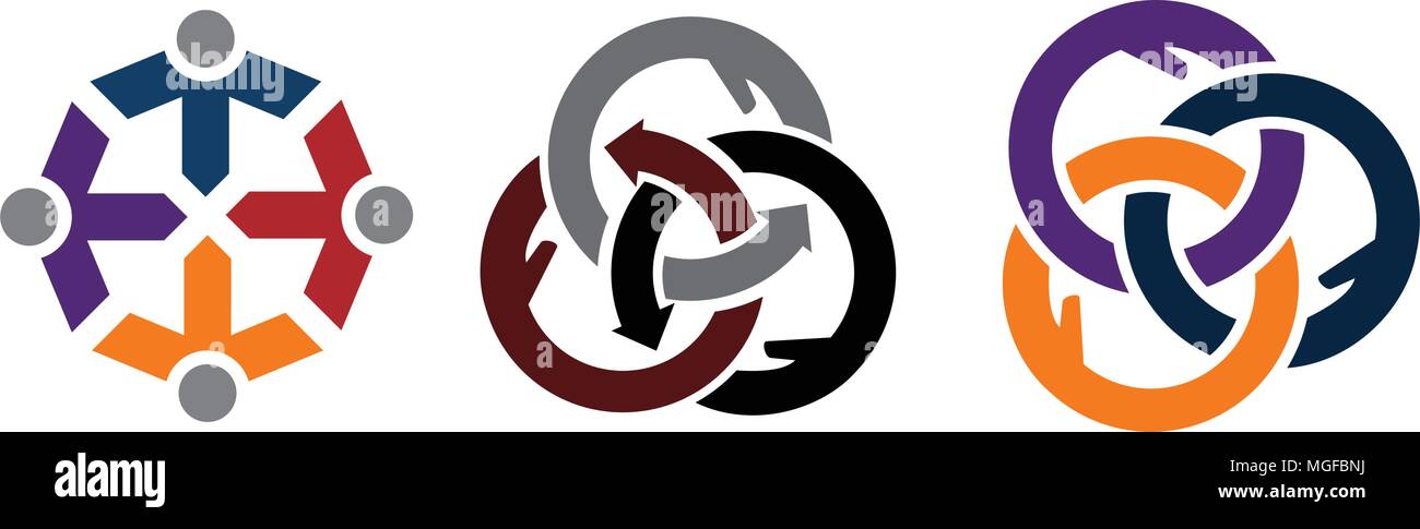 Synergy icon set hi-res stock photography and images - Alamy