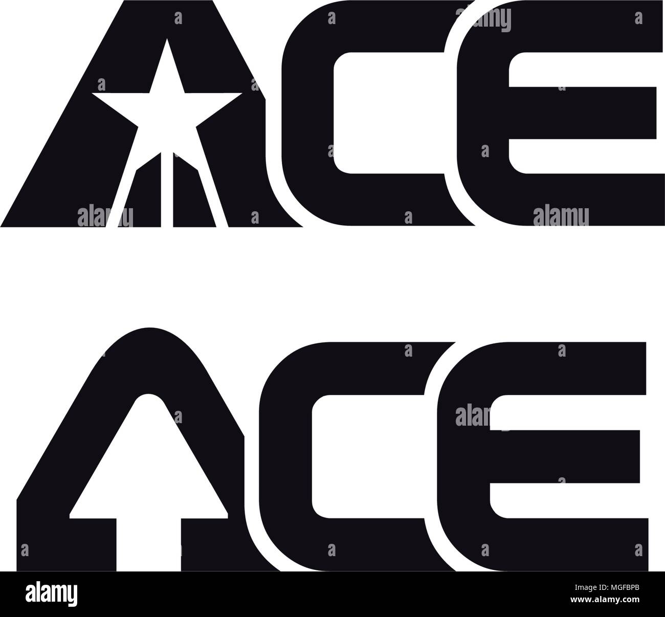 Letter ACE Modern Template Set Stock Vector Image & Art - Alamy