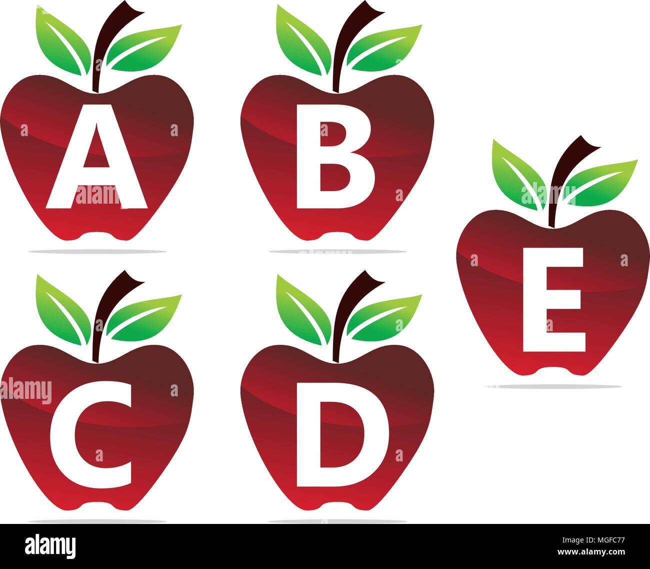 Apple Initial Template Set Stock Vector Image & Art - Alamy